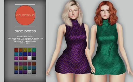 Second Life Marketplace - KiB Designs - Dixie Dress FATPACK